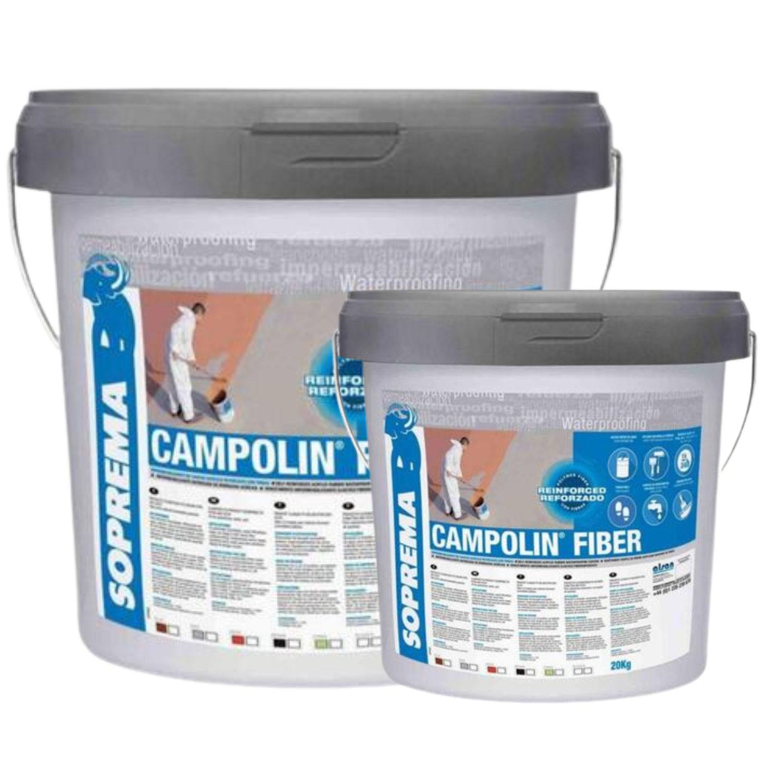 Campolin Fiber Cinzento/Telha Impermeabilização Varandas Terraços ...