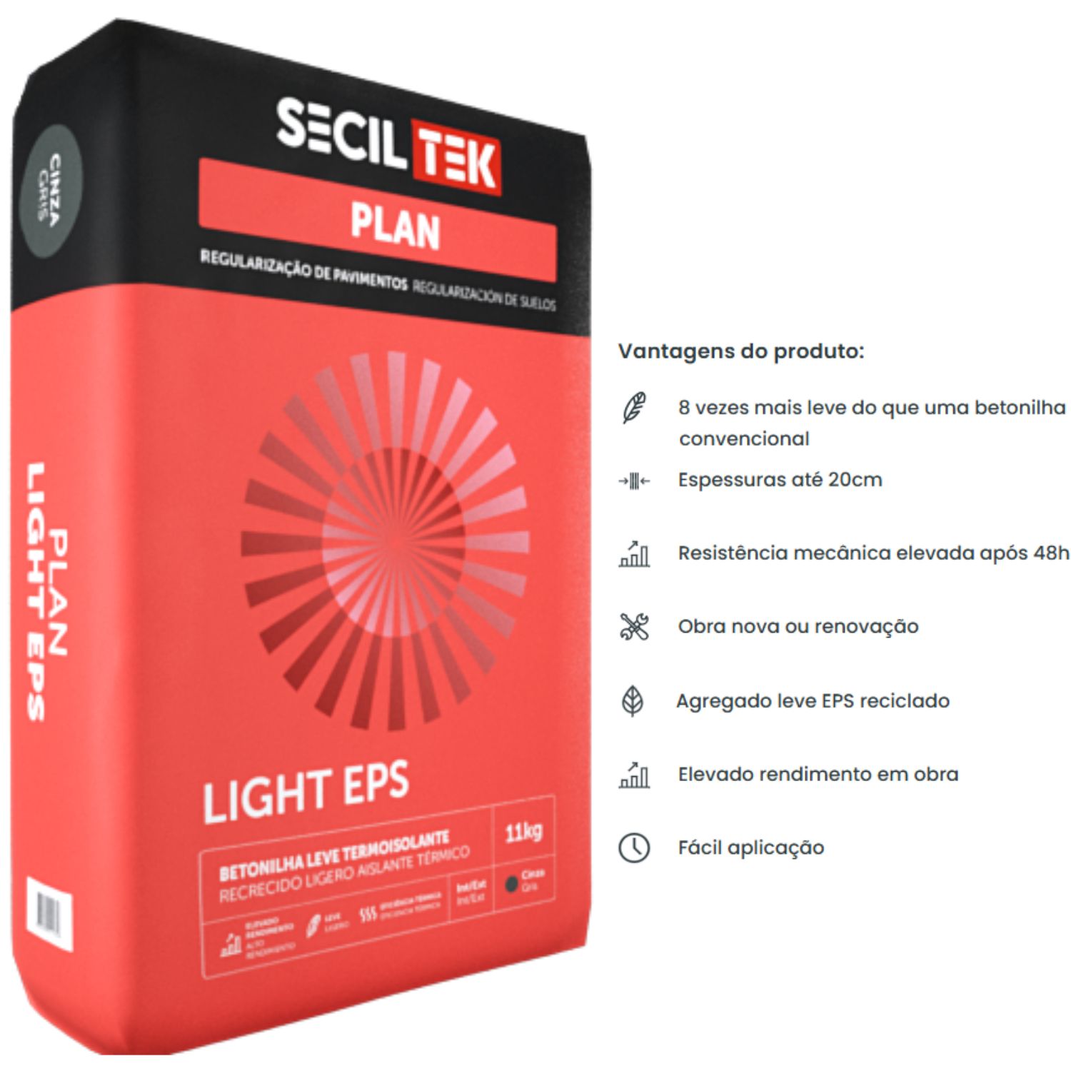 Betonilha Leve EPS Termo Isolante Espessura 4 a 20 cm Piso Radiante ...