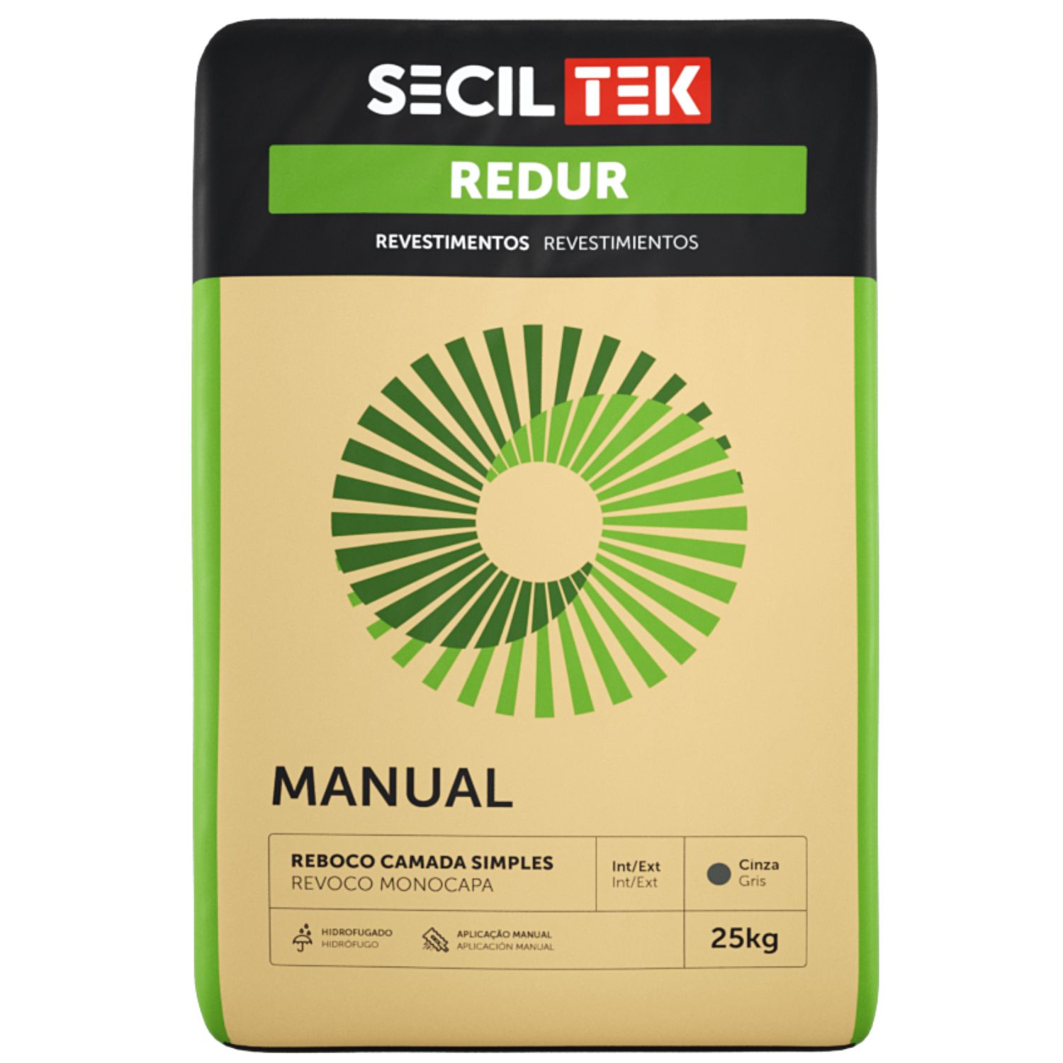 Reboco Hidrofugado Exterior/Interior SecilTek Redur Manual 25KG | Obras360