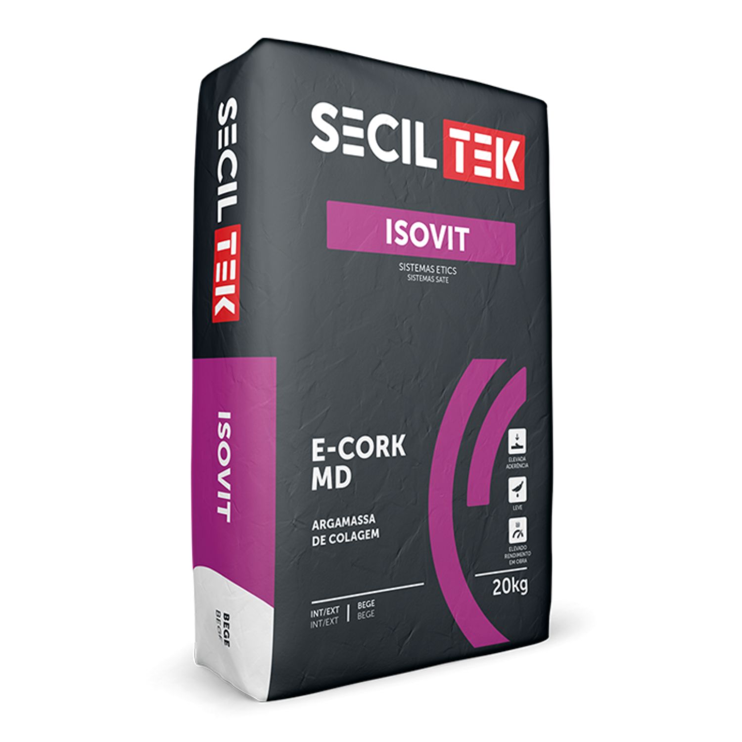 Argamassa de Colagem com Agregados de Cortiça Natural SecilTek Isovit E ...