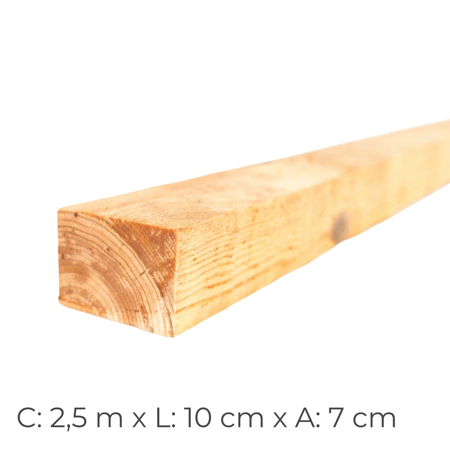 Barrote Madeira Cofragem 2,50x0,10x0,07m