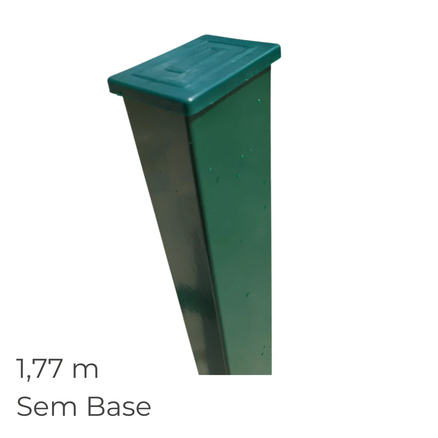Poste Sem Base para Vedação Metálica Verde 1,77M 60X40MM RAL6005