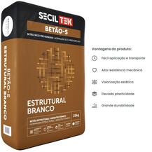 Betão-S Estrutural Cinza/Branco C30/37 SecilTek Betão Seco 25KG