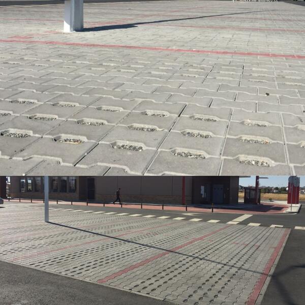 Pavê Bloco Pavimento ALFA Betão Cinza Exterior Passeio Estacionamento ...