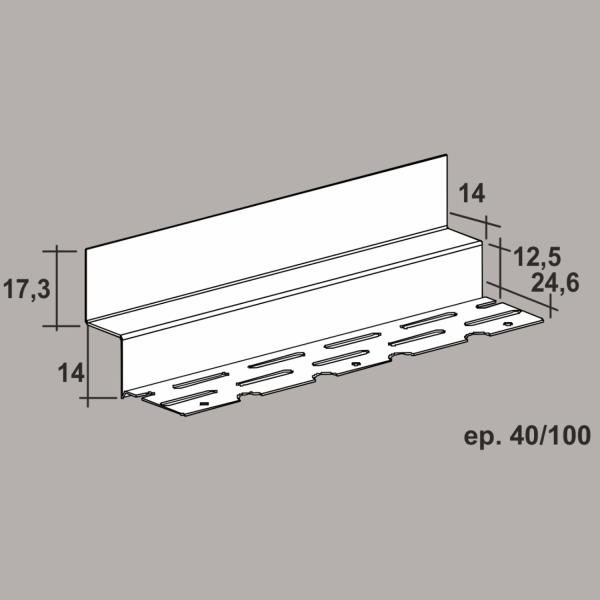 Perfil Alheta 15 com Aba Galvanizado para Gesso Cartonado | Obras360