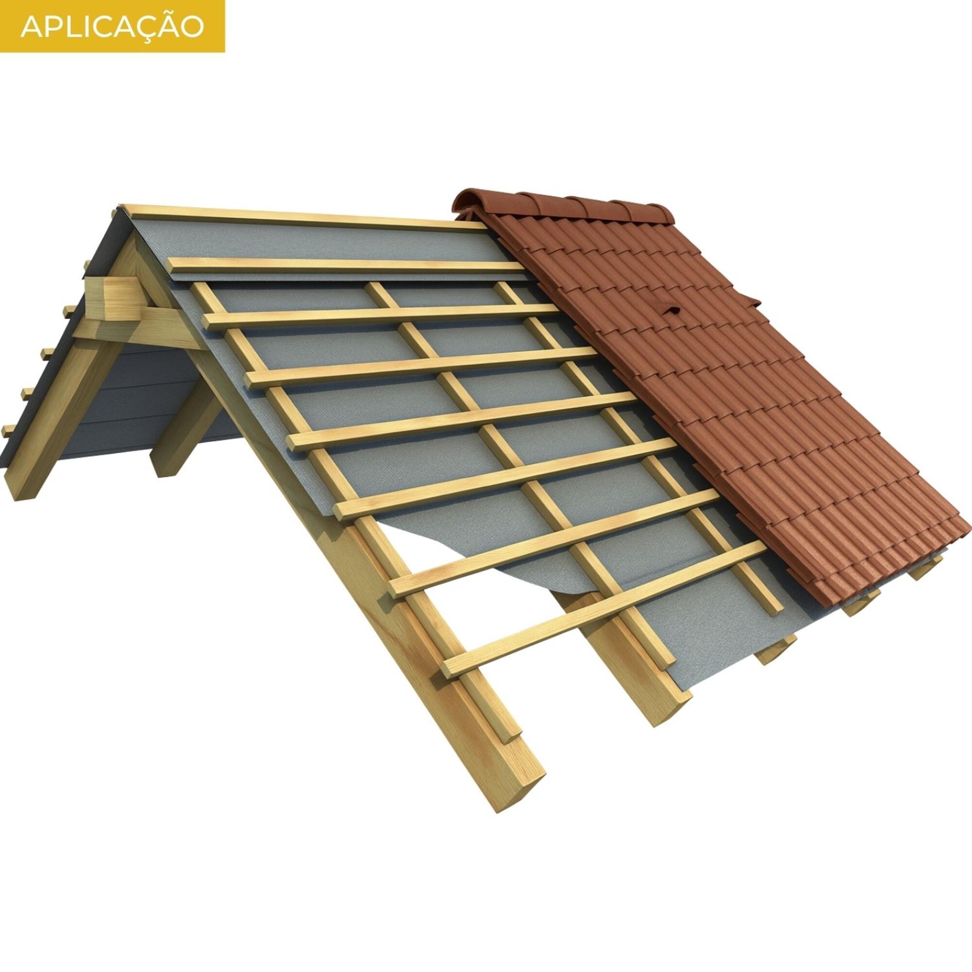 Membrana Transpirante com Adesivo Transpi Pro 1,5X50M 130G Impermeável ...
