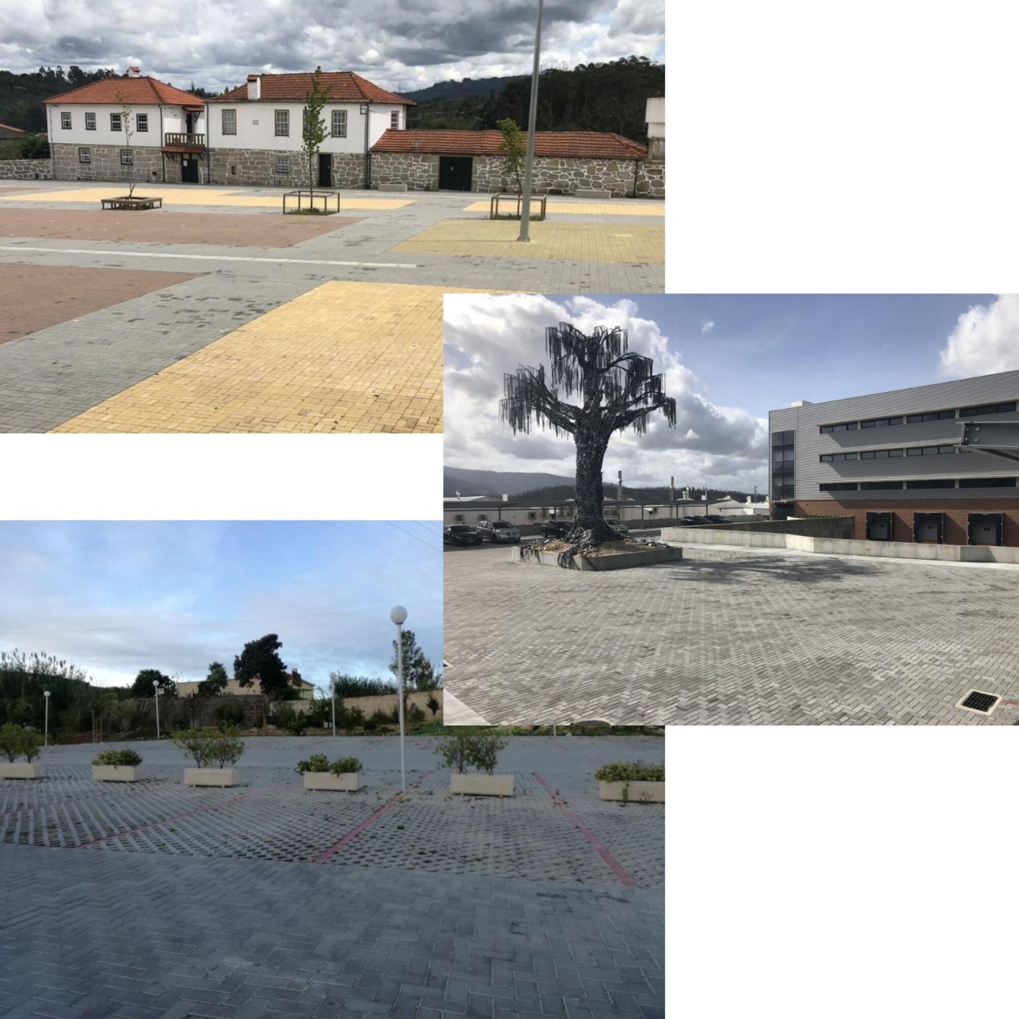 Pavê Bloco Pavimento PARALELO Betão Cinza Exterior Passeio ...