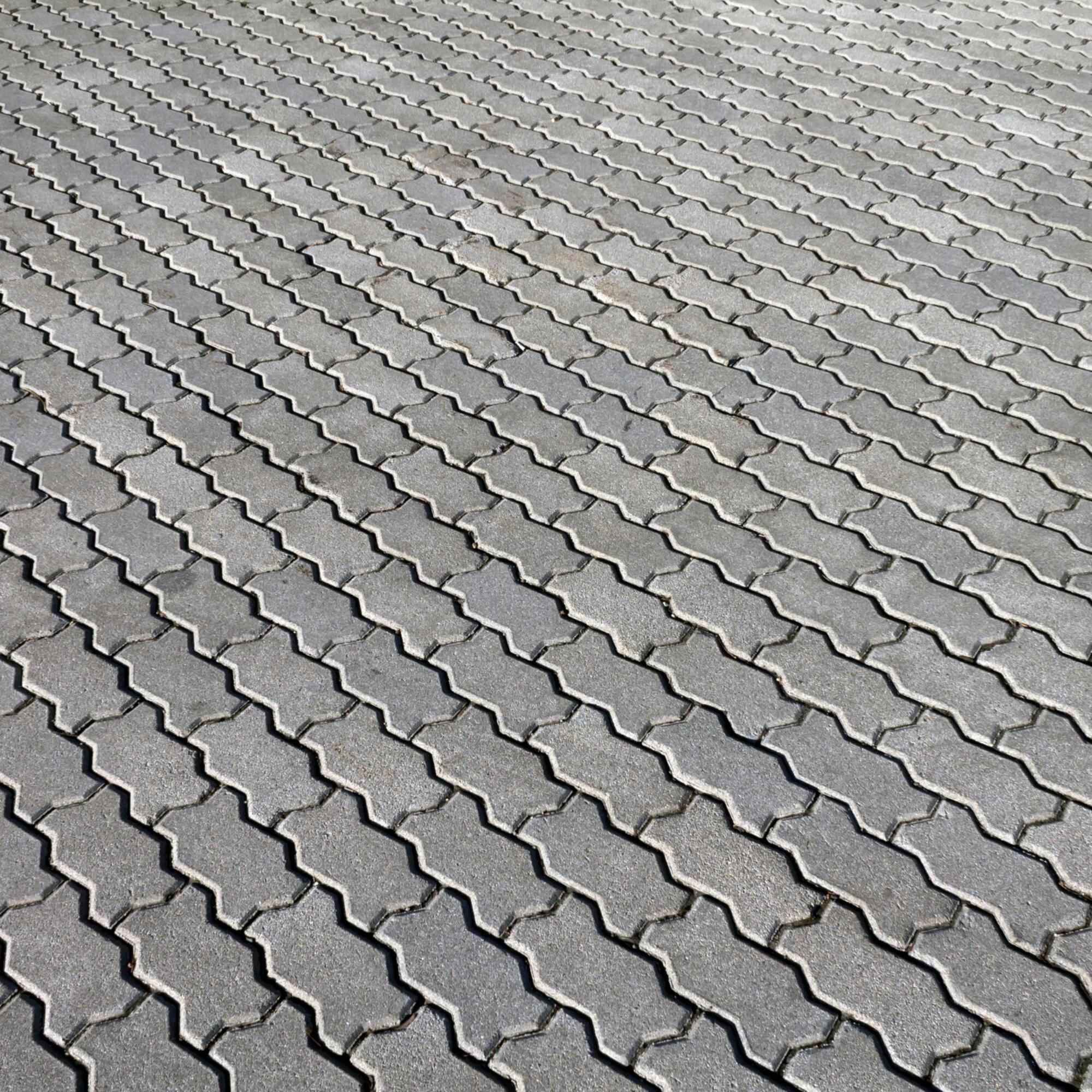 Pavê Bloco Pavimento UNI Betão Cinza Exterior Passeio Estacionamento ...