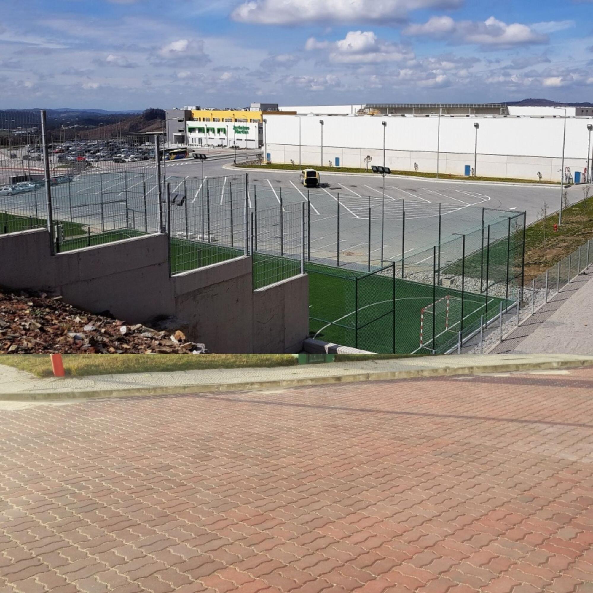 Pavê Bloco Pavimento UNI Betão Cinza Exterior Passeio Estacionamento ...