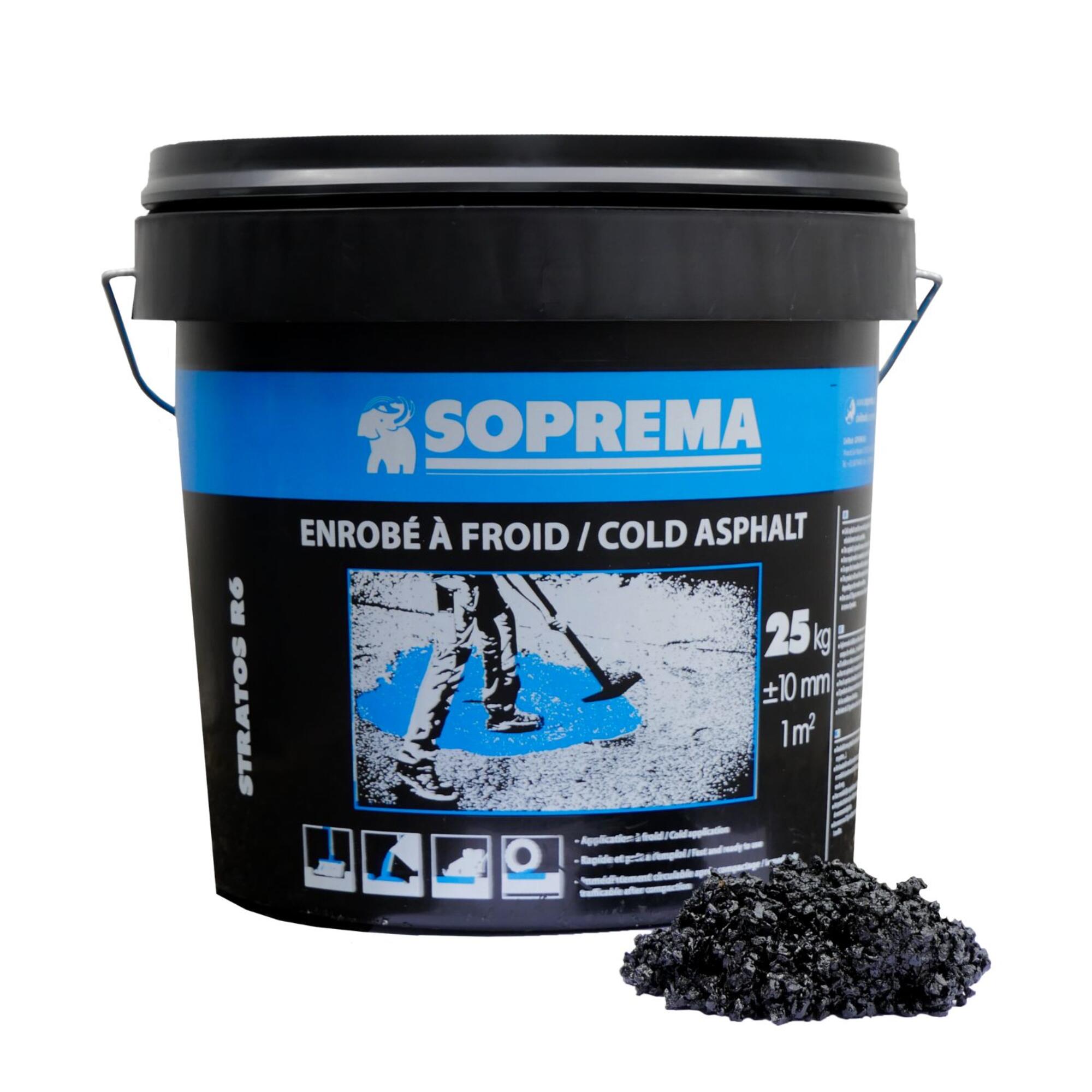 Asfalto Frio 25KG Pronto a Aplicar Reparação Rápida Alcatrão Stratos R6 ...