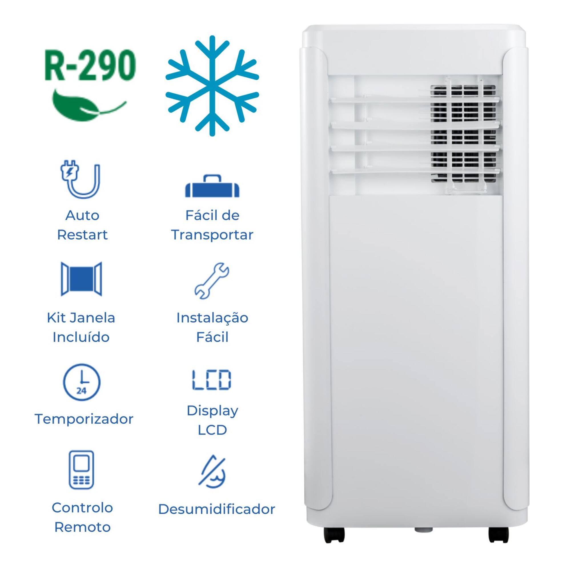 Ar Condicionado Portátil Frio 23m2 12.000 btu 3,5kW Classe A
