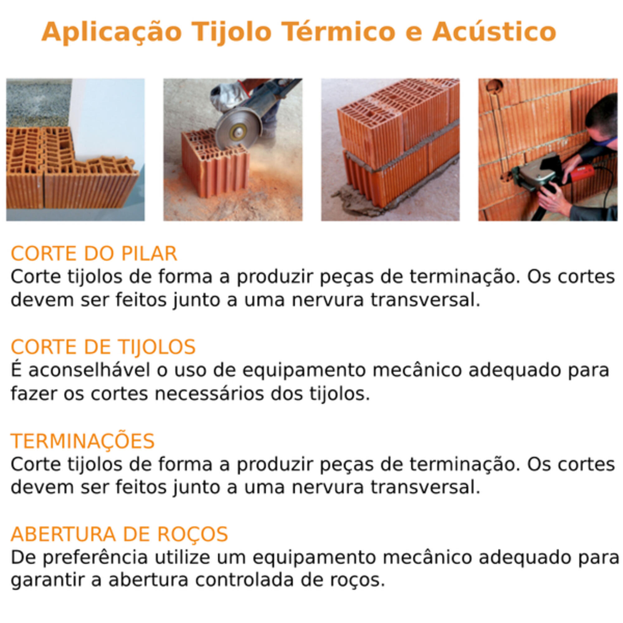 Tijolo Cerâmico Térmico e Acústico Pro 14/19/20/24/25/29 ETICS Capoto
