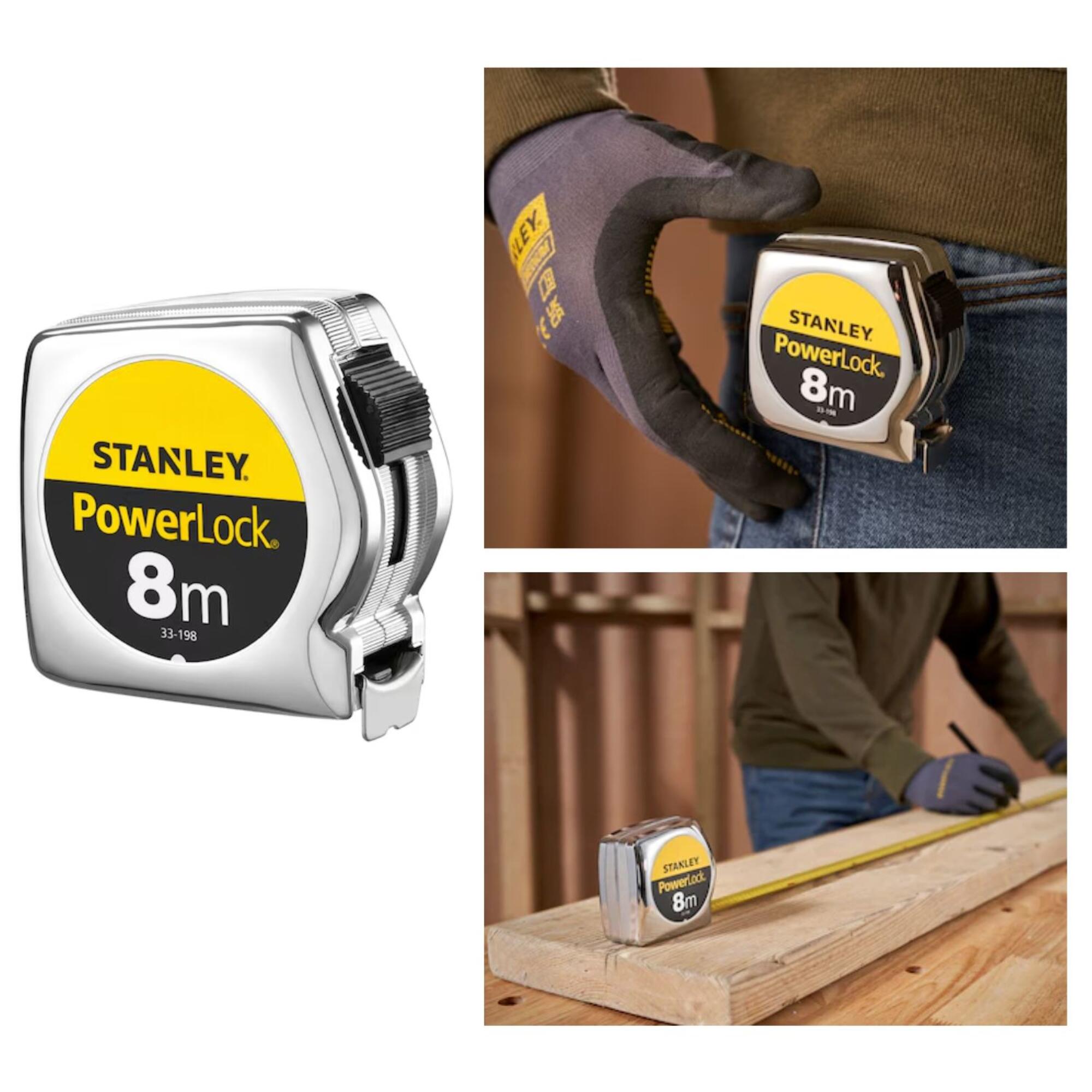 Fita Métrica 8M 25MM Powerlock Classic Stanley 0-33-198 Resistente ...